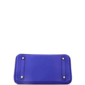 Hermès Birkin Handbag Clemence With Gold Hardware 30