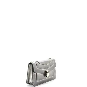 BVLGARI Serpenti Forever Shoulder Bag Metallic Leather Small