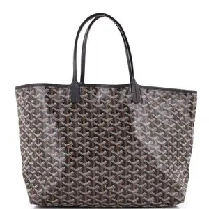 Goyard Saint Louis Tote Coated Canvas Pm - Black
