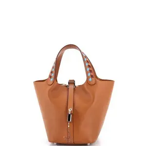 Hermès Picotin Lock Bag Tressage Epsom Pm - Brown