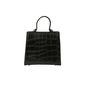 SARAH STEWART The Robin Handbag - Black Croc