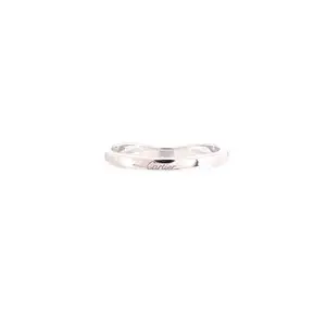 CARTIER Ballerine Wedding Band Ring Platinum 2mm