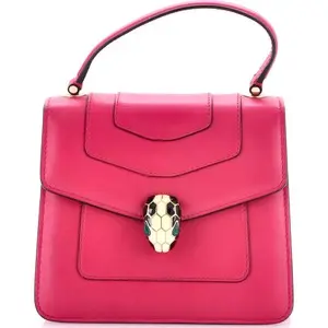 BVLGARI Serpenti Forever Top Handle Bag Leather Small - Pink
