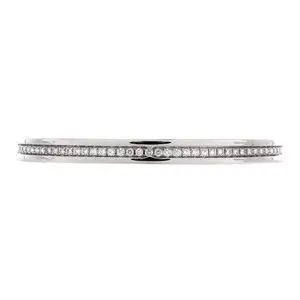 BVLGARI B.zero1 Cuff Bracelet 18k White Gold With Pave Diamonds - Metallic Silver