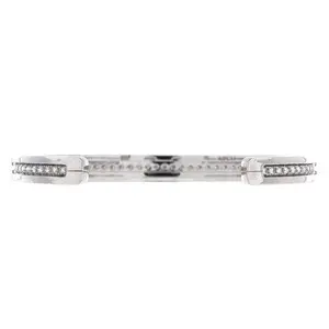 BVLGARI B.zero1 Cuff Bracelet 18k White Gold With Pave Diamonds