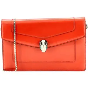 BVLGARI Serpenti Forever Wallet On Chain Patent - Orange