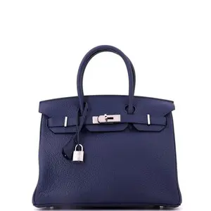 Hermès Birkin Handbag Verso Togo With Palladium Hardware 30
