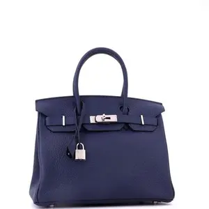 Hermès Birkin Handbag Verso Togo With Palladium Hardware 30