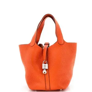Hermès Picotin Lock Bag Clemence Pm - Orange