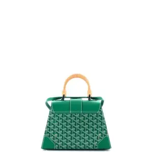 Goyard Saigon Top Handle Bag Coated Canvas With Leather Pm