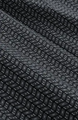 Bugatchi Miles Ooohcotton Geometric Short Sleeve Button-up Shirt