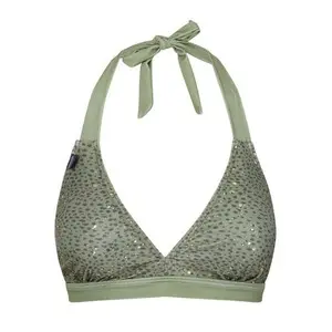 REGATTA Flavia Leopard Print Bikini Top - Green Fields