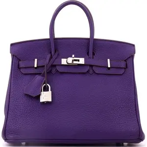 Hermès Birkin Handbag Purple Togo With Palladium Hardware 25 - Red