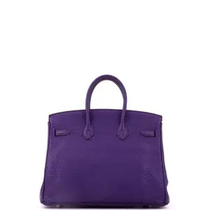Hermès Birkin Handbag Purple Togo With Palladium Hardware 25 - Red