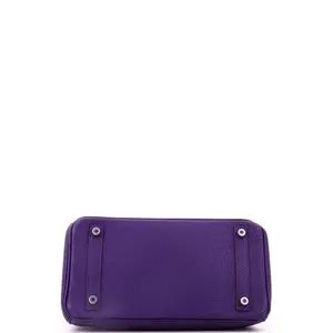 Hermès Birkin Handbag Purple Togo With Palladium Hardware 25 - Red