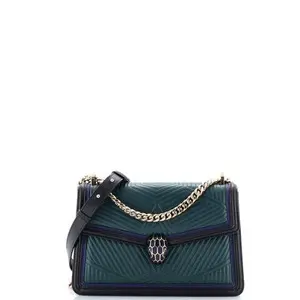 BVLGARI Serpenti Forever Shoulder Bag Quilted Leather - Green