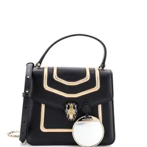 BVLGARI Serpenti Forever Top Handle Bag Leather Small