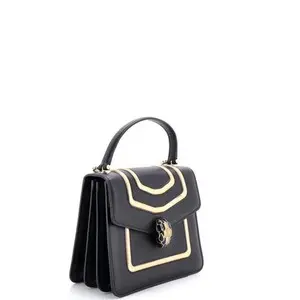 BVLGARI Serpenti Forever Top Handle Bag Leather Small