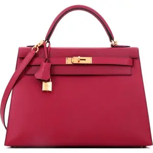 Hermès Kelly Handbag Epsom With Gold Hardware 32 - Red