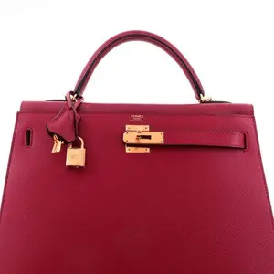 Hermès Kelly Handbag Epsom With Gold Hardware 32 - Red