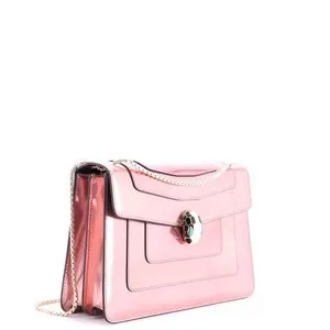 BVLGARI Serpenti Forever Shoulder Bag Metallic Leather Medium
