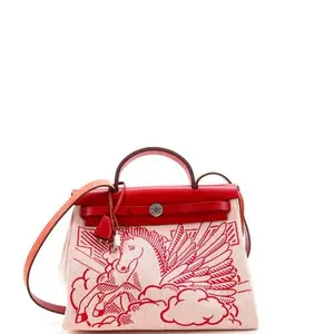 Hermès Herbag Zip Pegase Pop Toile And Leather 31