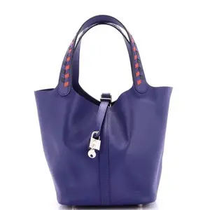 Hermès Picotin Lock Bag Tressage Epsom Mm - Blue
