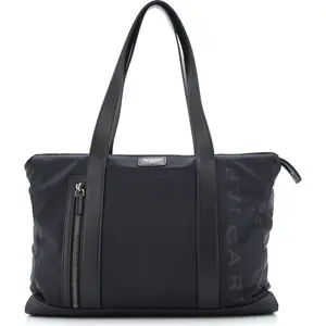 BVLGARI Fragment Zip Tote Nylon With Leather Medium - Black