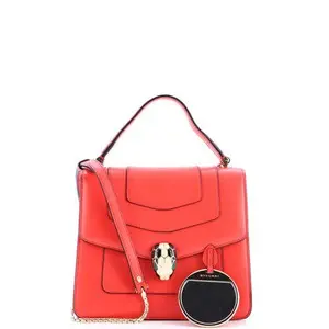 BVLGARI Serpenti Forever Top Handle Bag Leather Small