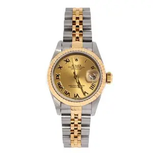 ROLEX Oyster Perpetual Datejust Automatic Watch Stainless Steel And Yellow Gold 26 - Metallic Silver