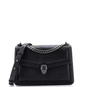 BVLGARI Serpenti Forever Shoulder Bag Quilted Leather Small