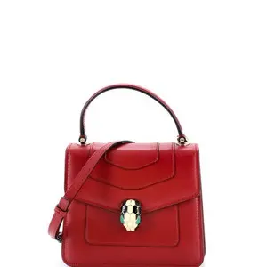 BVLGARI Serpenti Forever Top Handle Bag Leather Small