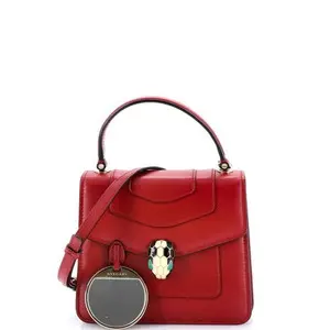 BVLGARI Serpenti Forever Top Handle Bag Leather Small