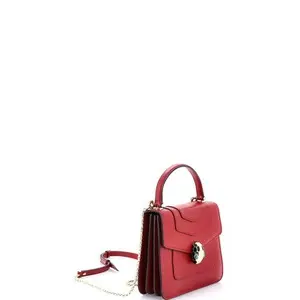 BVLGARI Serpenti Forever Top Handle Bag Leather Small