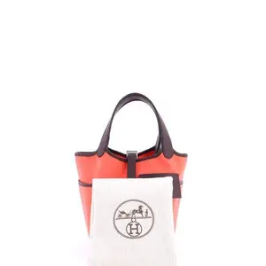 Hermès Cargo Picotin Lock Bag Canvas And Swift Pm