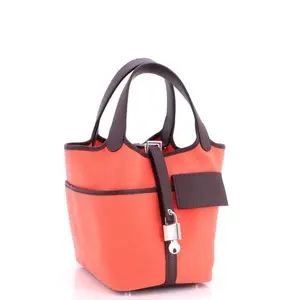 Hermès Cargo Picotin Lock Bag Canvas And Swift Pm