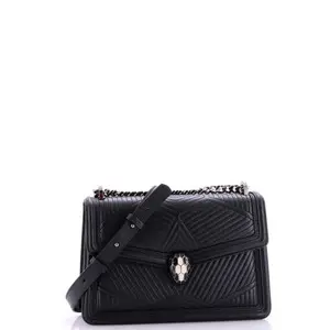 BVLGARI Serpenti Forever Shoulder Bag Quilted Leather