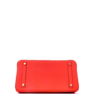 Hermès Birkin Handbag Clemence With Gold Hardware 30