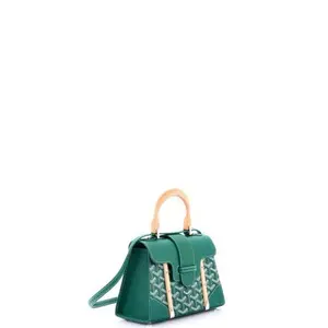 Goyard Structured Saigon Top Handle Bag Coated Canvas With Leather Mini