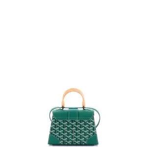 Goyard Structured Saigon Top Handle Bag Coated Canvas With Leather Mini