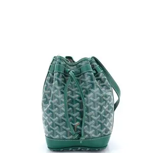 Goyard Petit Flot Bucket Bag Coated Canvas Pm - Green