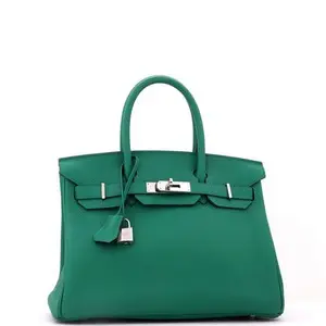 Hermès Birkin Handbag Verso Clemence With Palladium Hardware 30