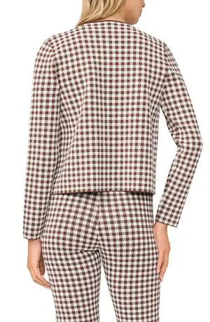 Halogen Gingham Crewneck Cardigan