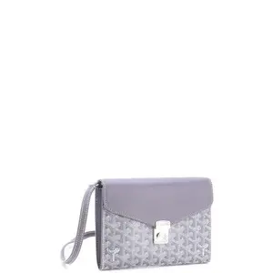 Goyard Chypre Wallet On Strap Coated Canvas With Leather