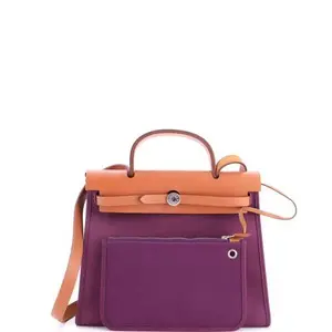 Hermès Herbag Zip Leather And Toile 31