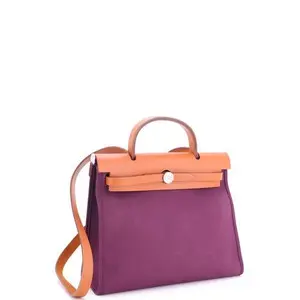 Hermès Herbag Zip Leather And Toile 31