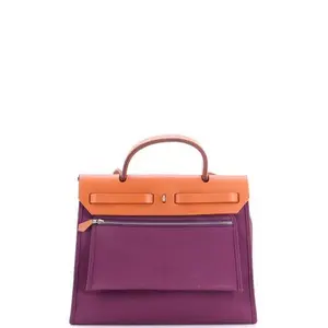Hermès Herbag Zip Leather And Toile 31