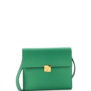 Hermès Clic Wallet On Strap Epsom 16 - Green