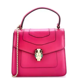 BVLGARI Serpenti Forever Top Handle Bag Leather Medium - Pink