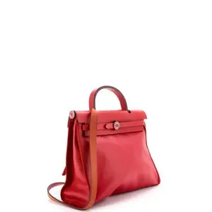 Hermès Herbag Zip Berline Vache Canvas And Leather 31